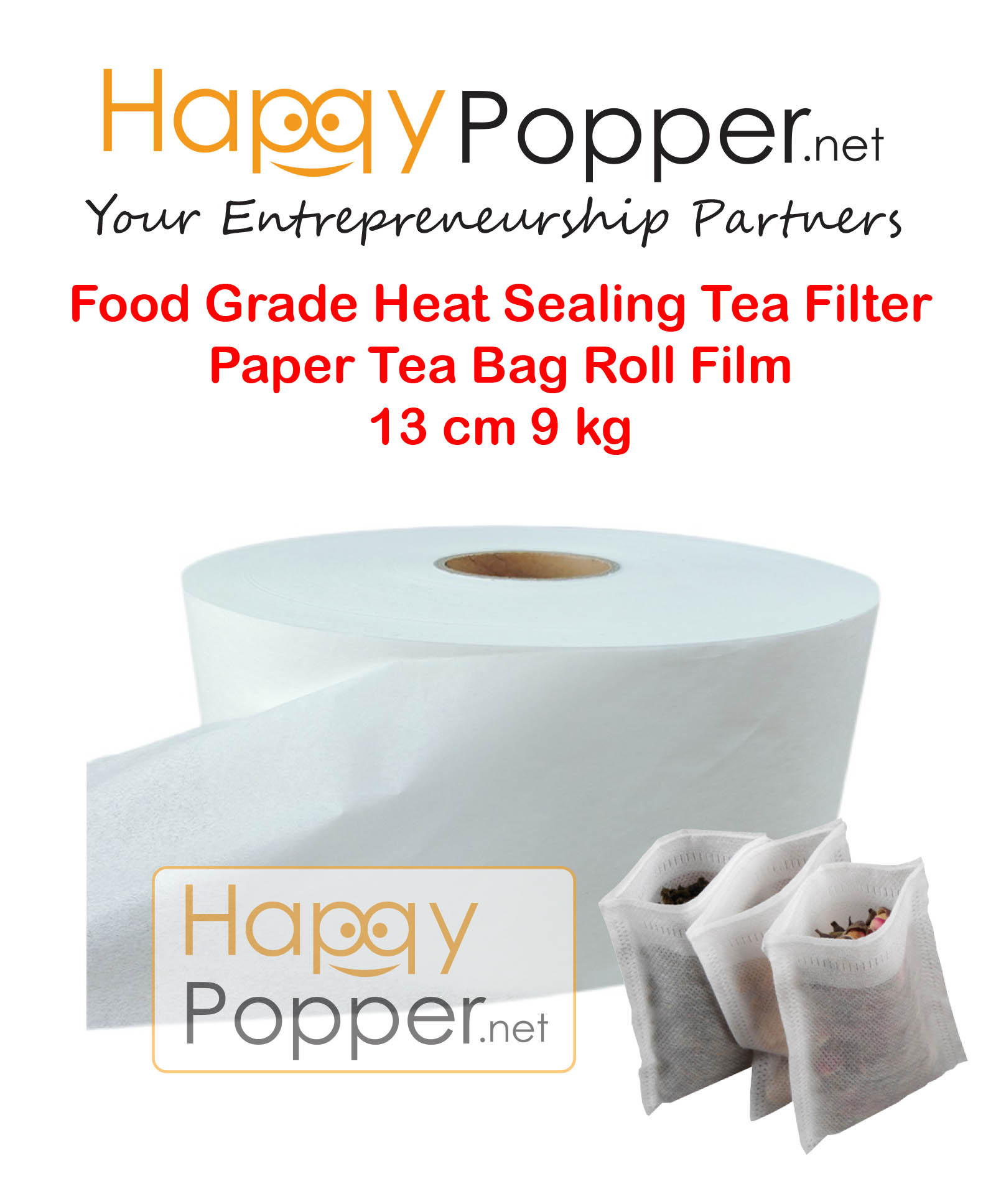 Heat Sealing Tea Filter Paper Tea Bag Roll Film 13cm 9kg ( Food Grade ...
