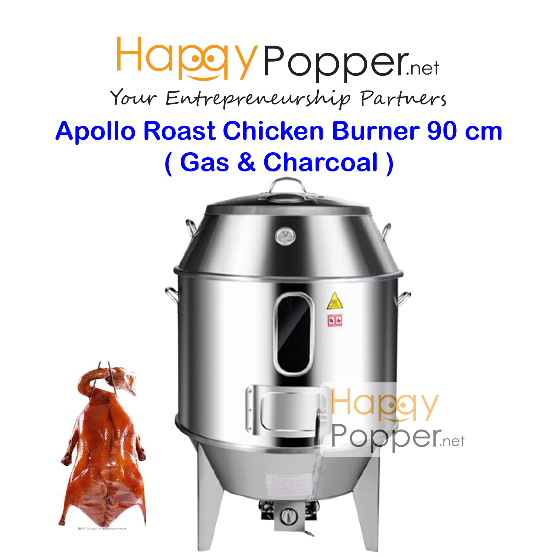 Apollo Roast Chicken Burner 90 cm 2 in 1 ( Gas & Charcoal ) BBQ-M0003 ...