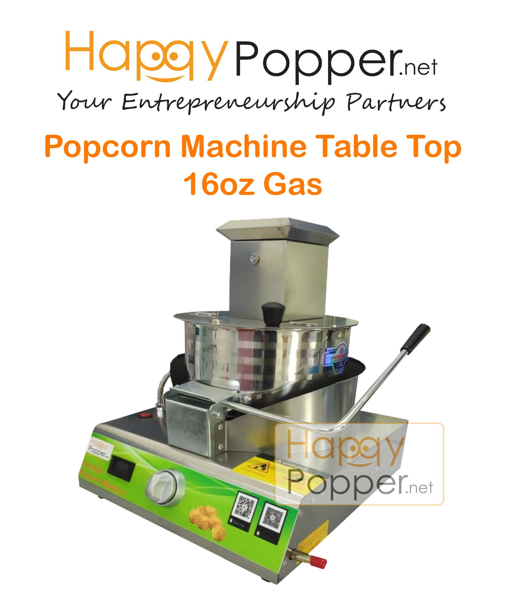 Popcorn Machine Table Top 16oz Gas PC-M0008