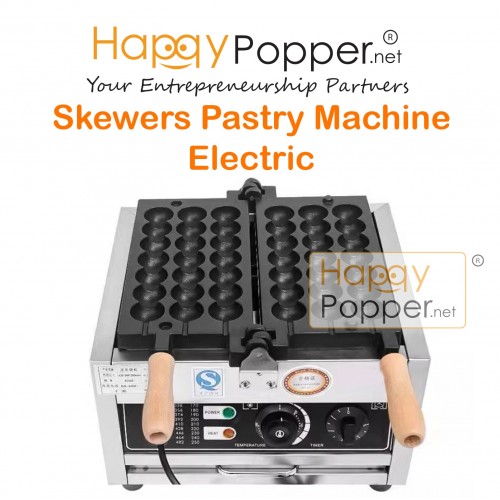 Egg Bubble Wafle Skewers Pastry Machine Electric