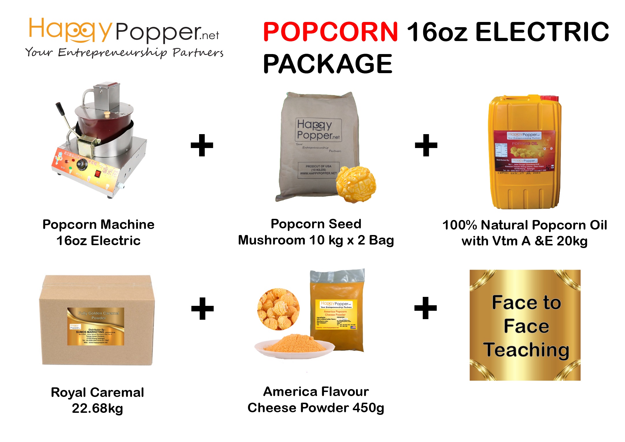 Popcorn Electric 16oz Table Top Package