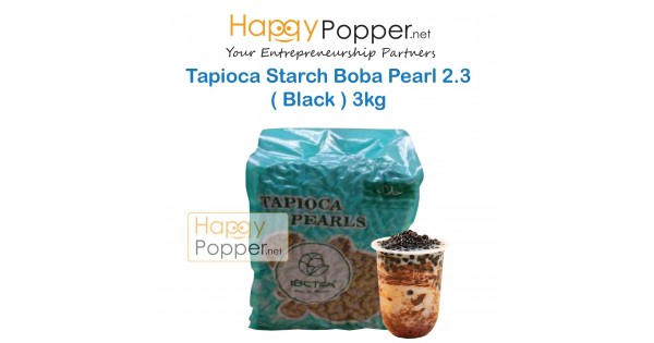 Boba Tapioca Starch Balls Black Pearl 3kg ( 6/Ctn ) BT-PL009 进口珍珠奶茶专用黑珍珠3公斤
