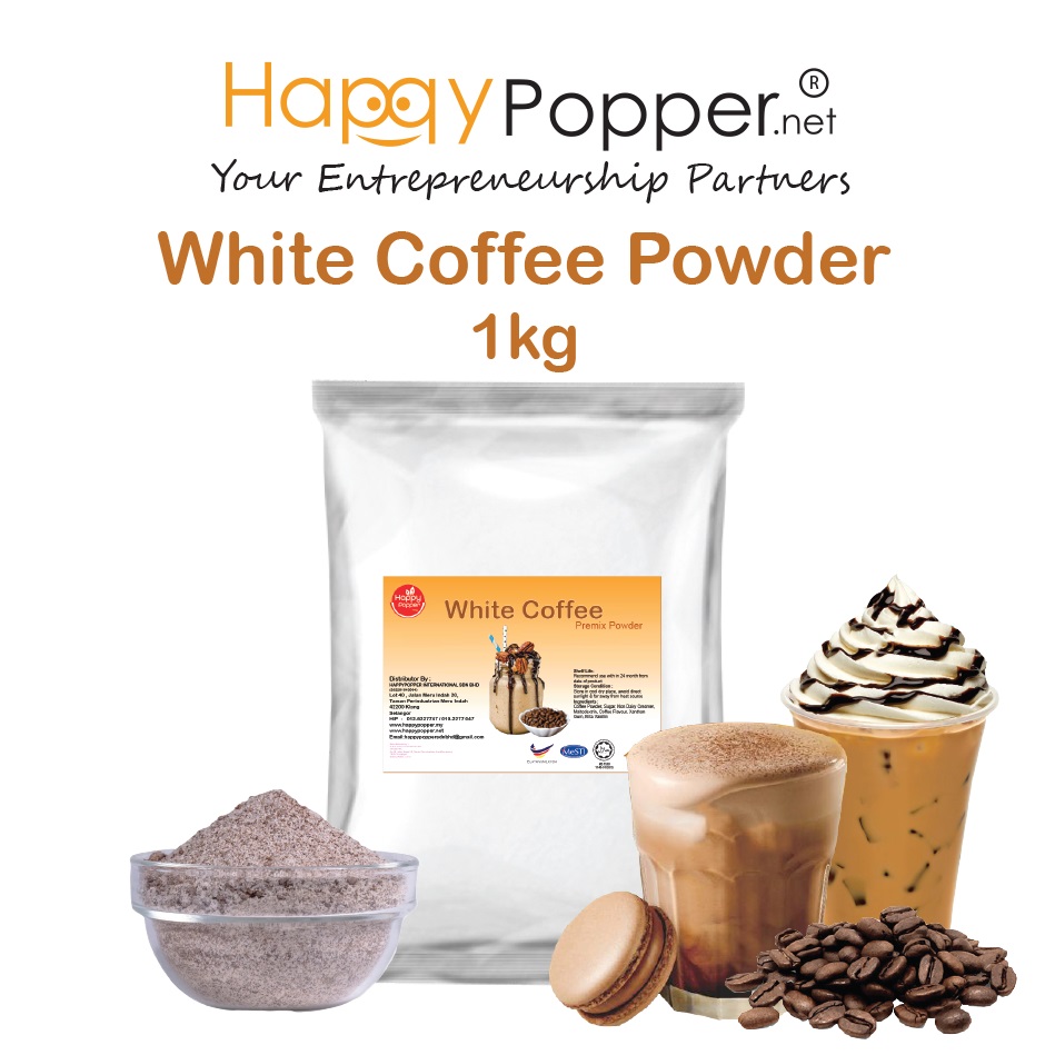 Instant White Coffee Premix Powder 1kg ( 30 pkt/Ctn ) CF-P0001 三合一白咖啡1公斤装