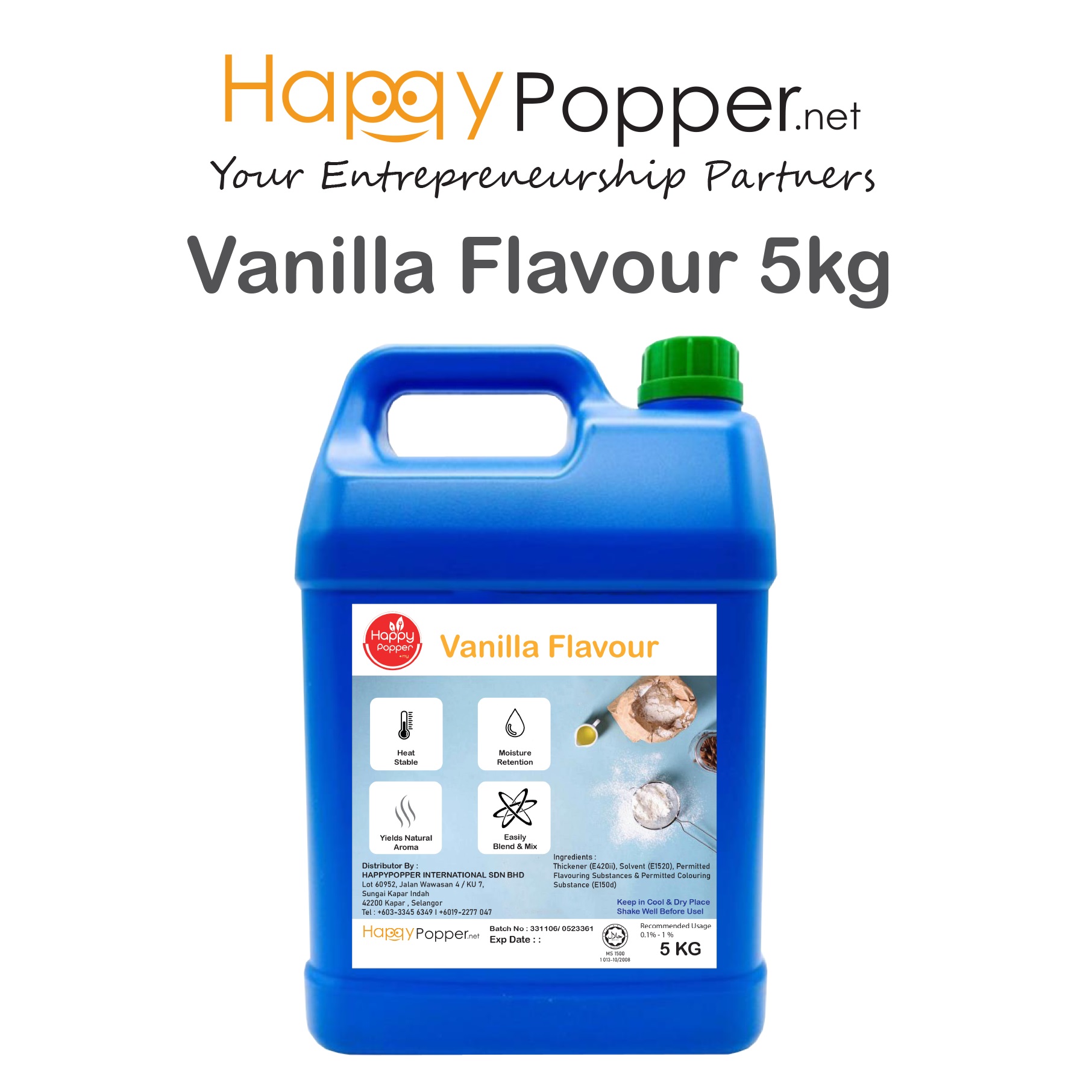 Flavour Vanilla ( Food Grade ) 5 kg 食品级香草味5公斤