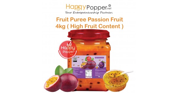 Fruit Puree 4kg Passion (6btl/ctn) BT-FP009 百香果风味果泥