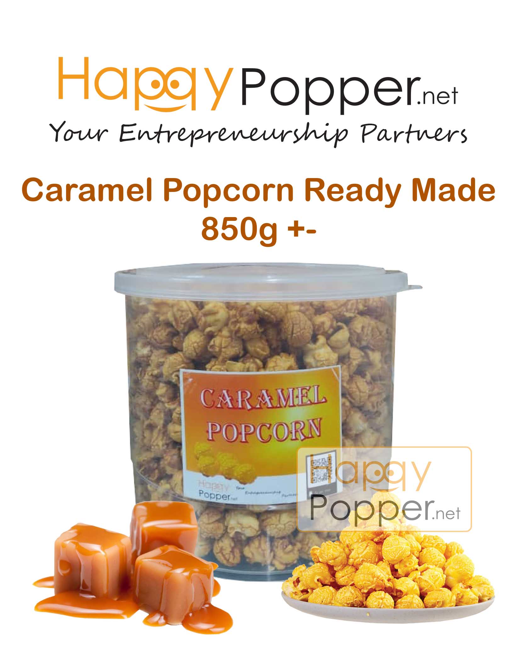 Popcorn Ready Made 850g +- Caramel PC-R0008 现成焦糖味爆米花