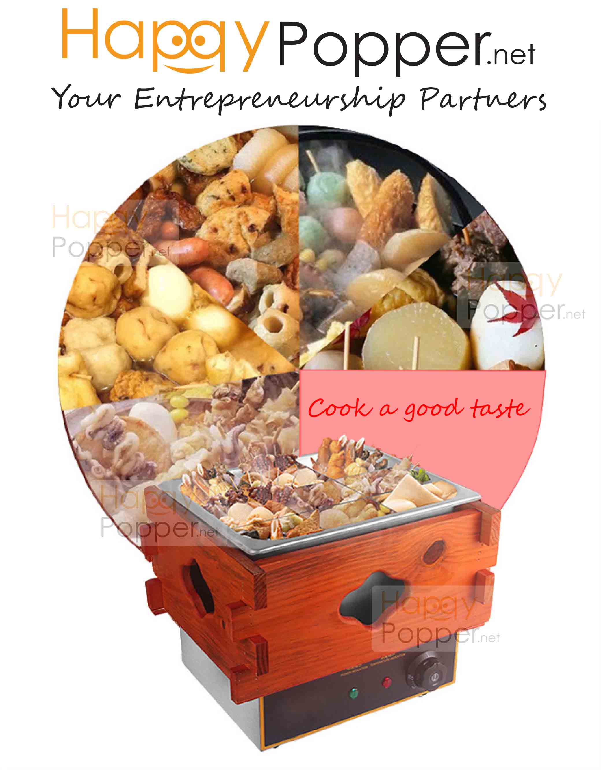 Kanto Oden Cooking Machine Single SB-M0004 木箱关东煮单头