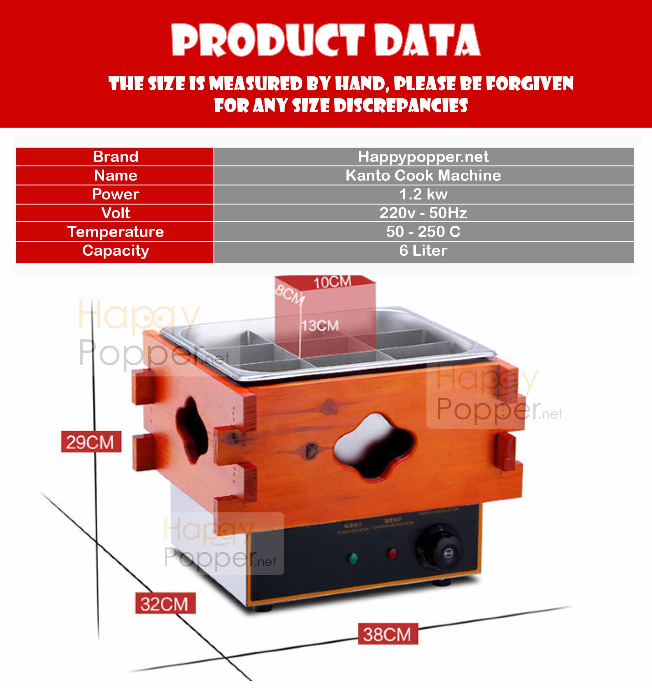 Kanto Oden Cooking Machine Single SB-M0004 木箱关东煮单头