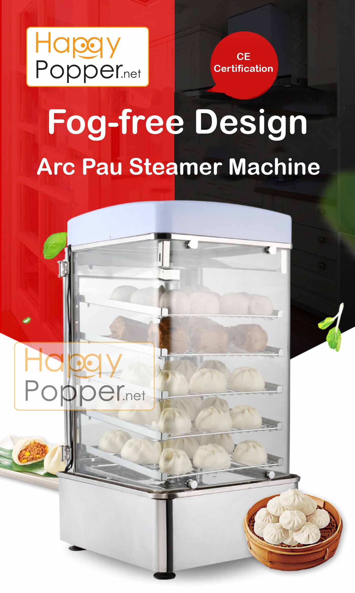 Pau Steamer 5 Layer ( Electric ) ( Gold Level ) SM-M0009 电热厚款5层蒸包机