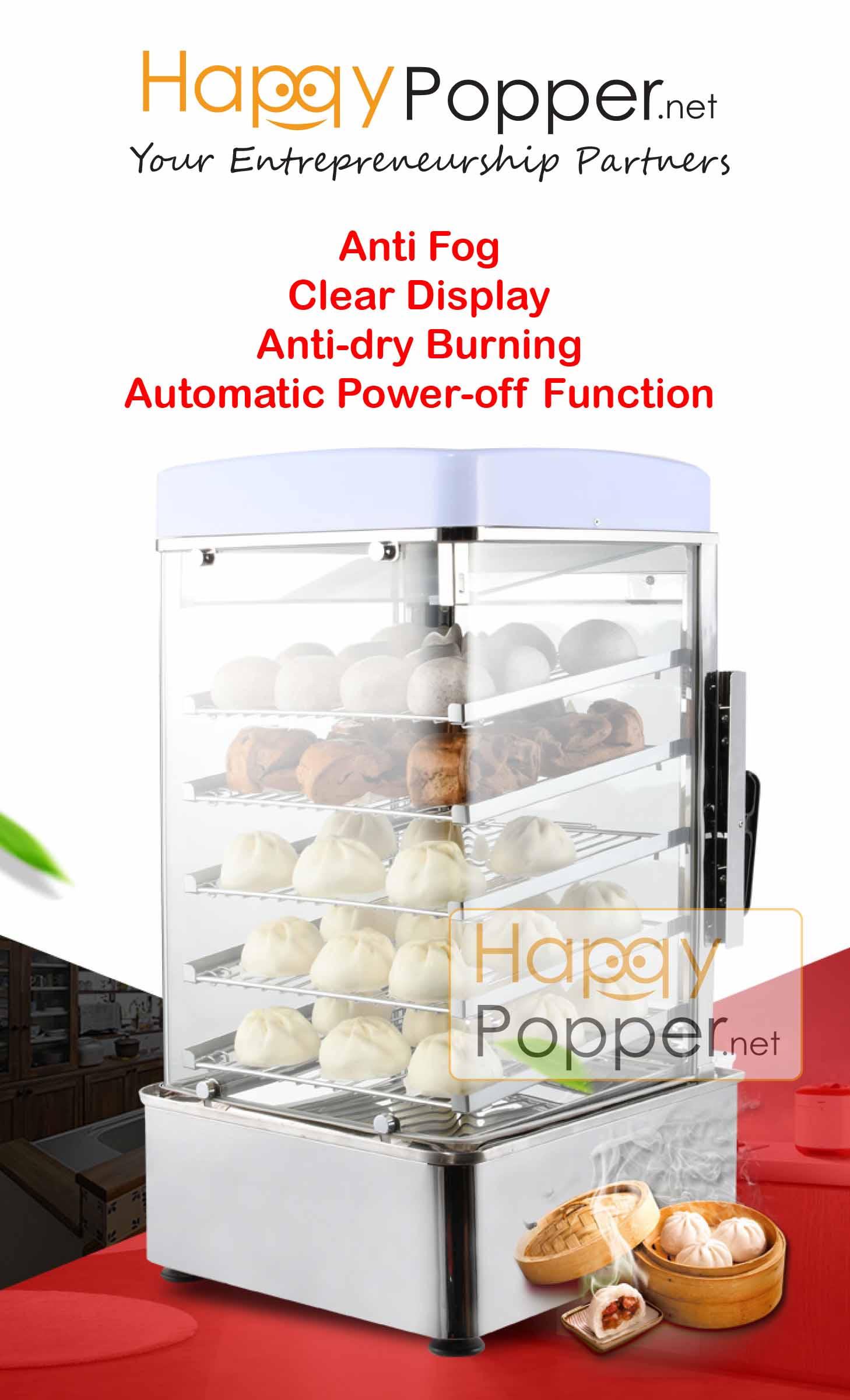 Pau Steamer 5 Layer ( Electric ) ( Gold Level ) SM-M0009 电热厚款5层蒸包机