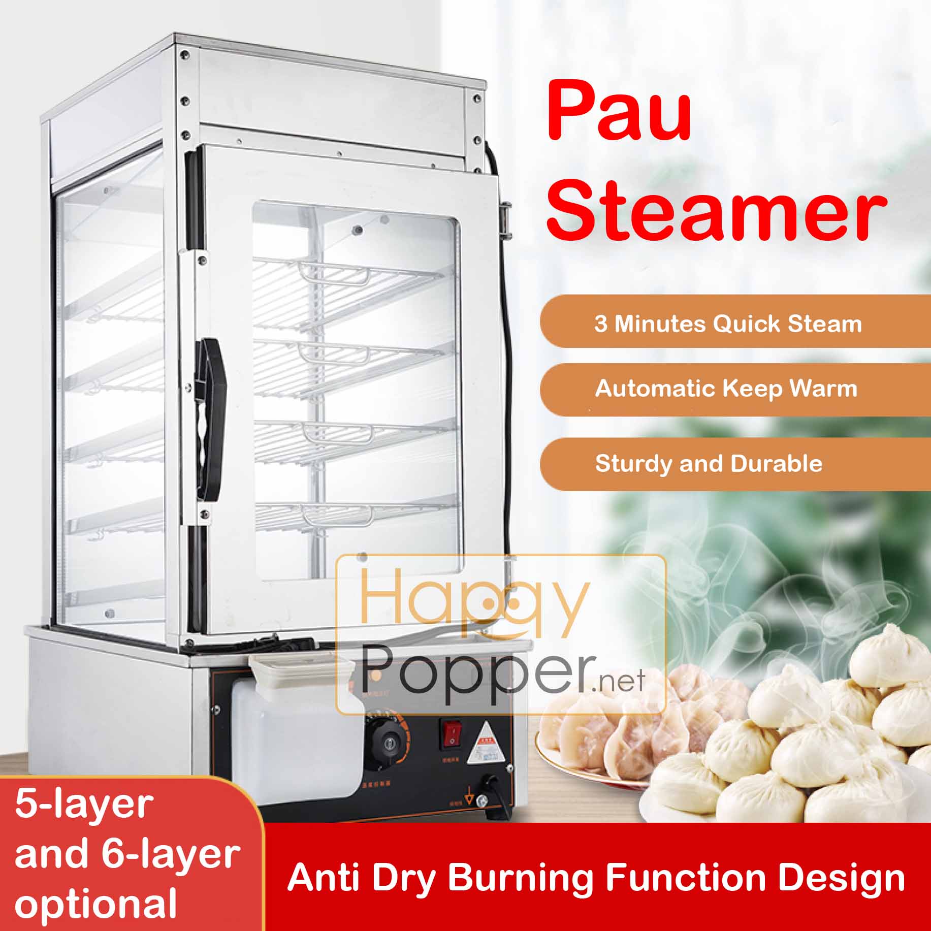 Pau Steamer 5 Layer ( Electric ) SM-M0004 电热5层蒸包机