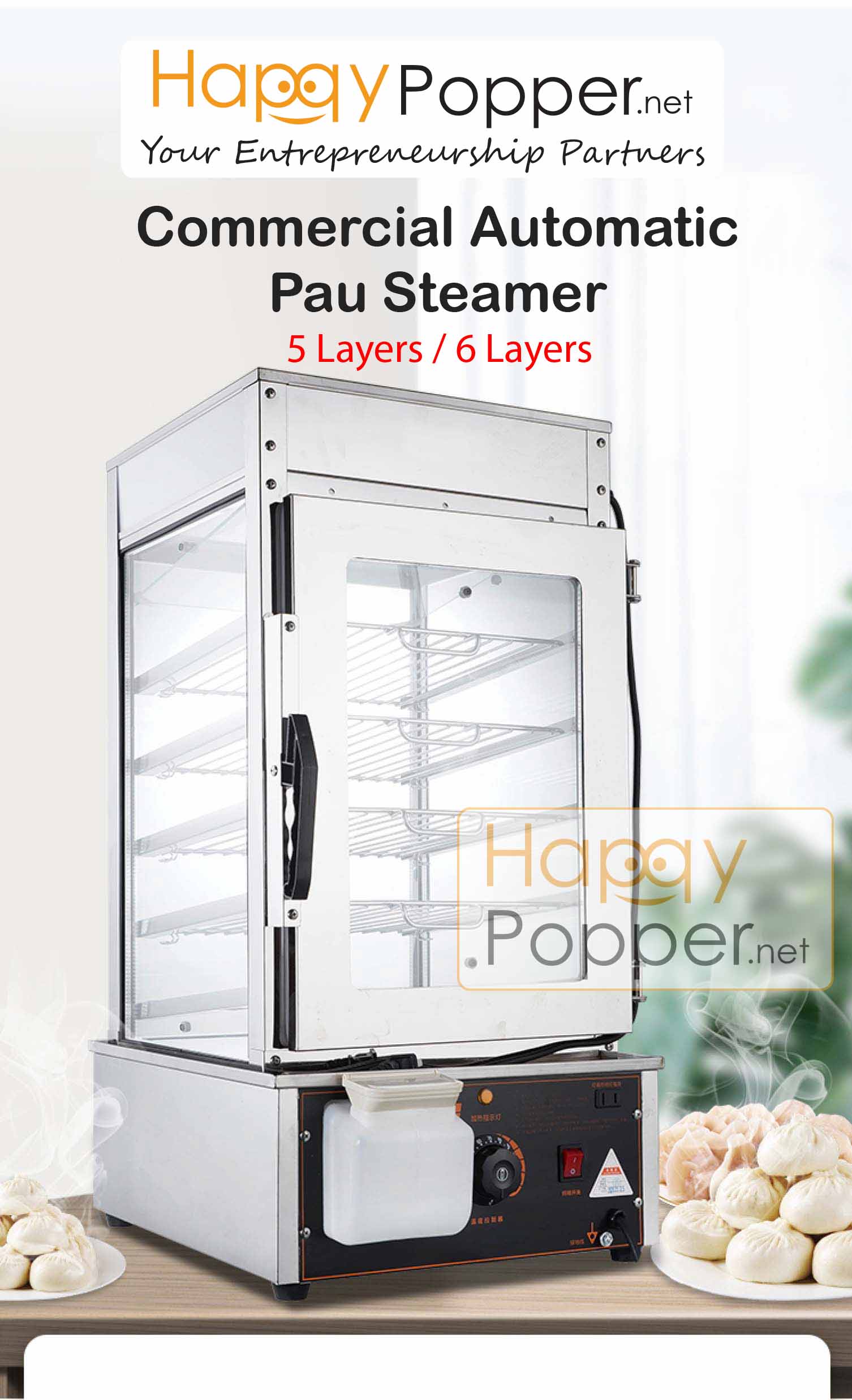 Pau Steamer 5 Layer ( Electric ) SM-M0004 电热5层蒸包机