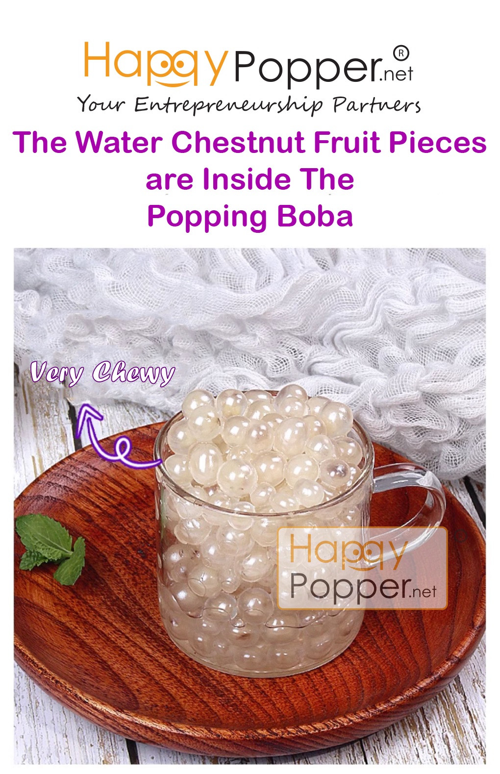 Popping Boba Pearl Coating Juice Ball Water Chestnut 850g BT-J0027 (12 ...