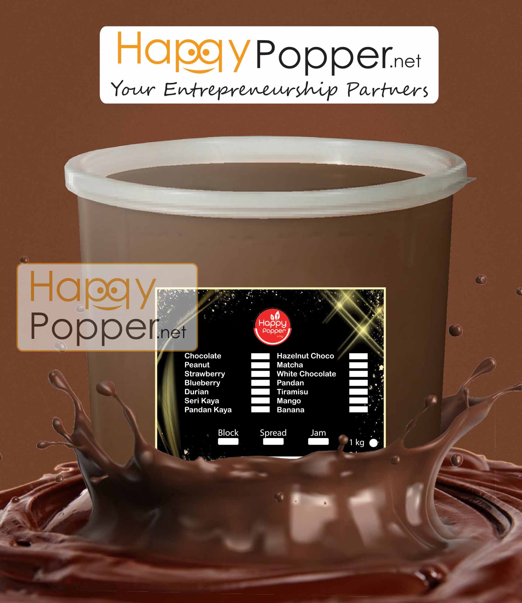 Chocolate Spread 5kg ( More Rich Chocolate ) ( 4/Ctn ) WF-I0006 特浓巧克力抹酱5公斤